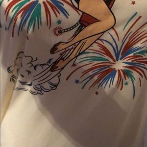 Tops | Sexy Pinup Girl Atomic Tees Fireworks | Poshmark